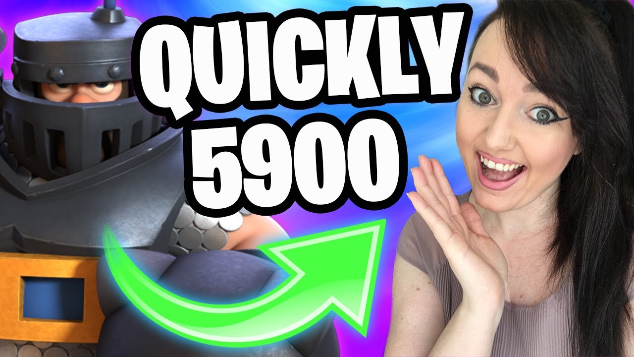 QUICK LADDER PUSH to 5900 with MEGA KNIGHT BAIT DECK in CLASH ROYALE ...
