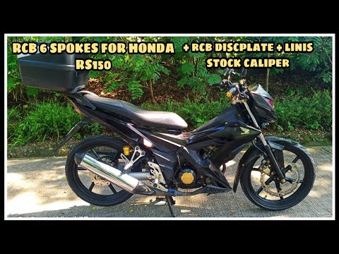 RCB 6 SPOKES FOR HONDA RS150 + RCB DISCPLATE INSTALLED + LINIS CALIPER ...