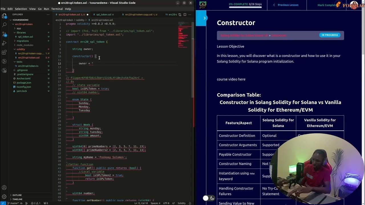 What is Constructor in Solang Solidity Explained - Solang Solidity For Solana Course 101 Ep14 ...