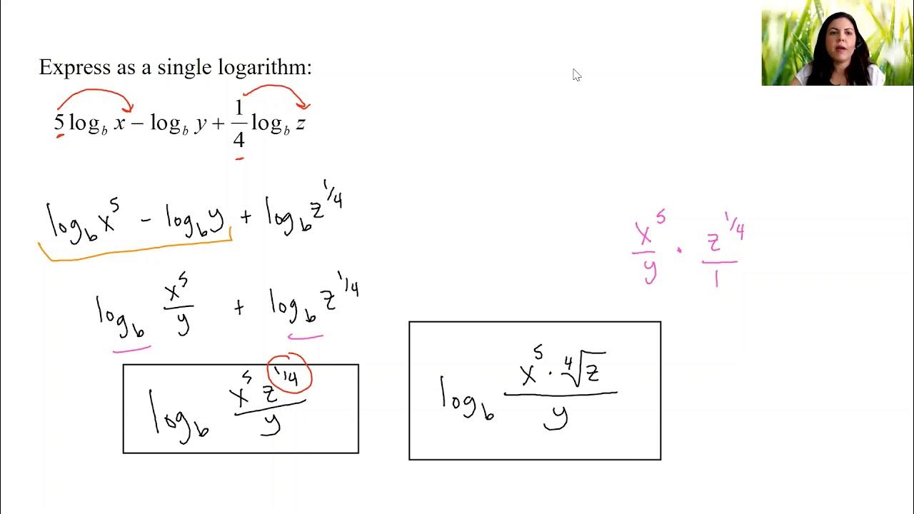 Properties of Logarithmic Functions - YouTube