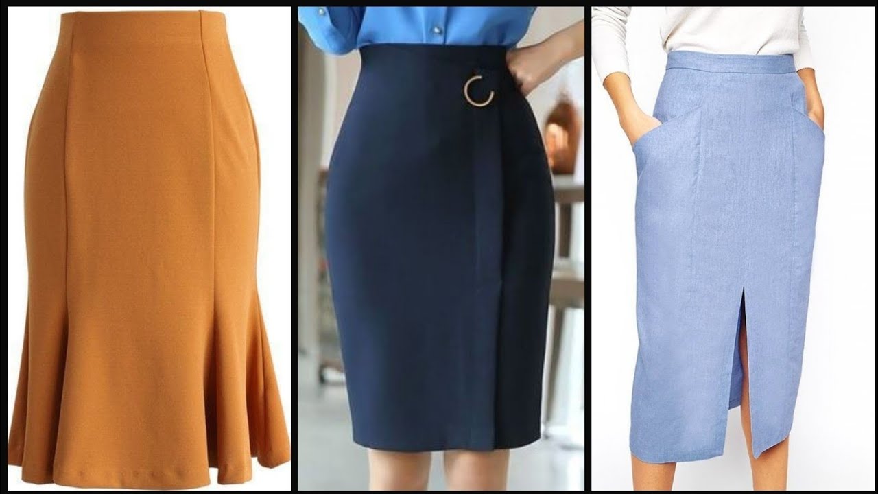 latest -New Stylish super stunning slim cotton pencil skirt - Formal ...