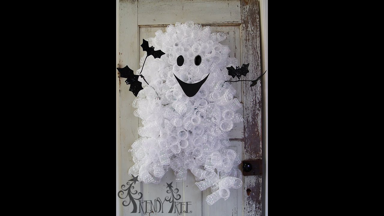 Ghost Wreath Tutorial - YouTube