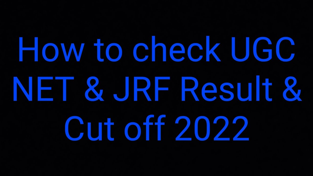 How to check UGC NET & JRF CUT OFF 2022 ( Hindi) . - YouTube