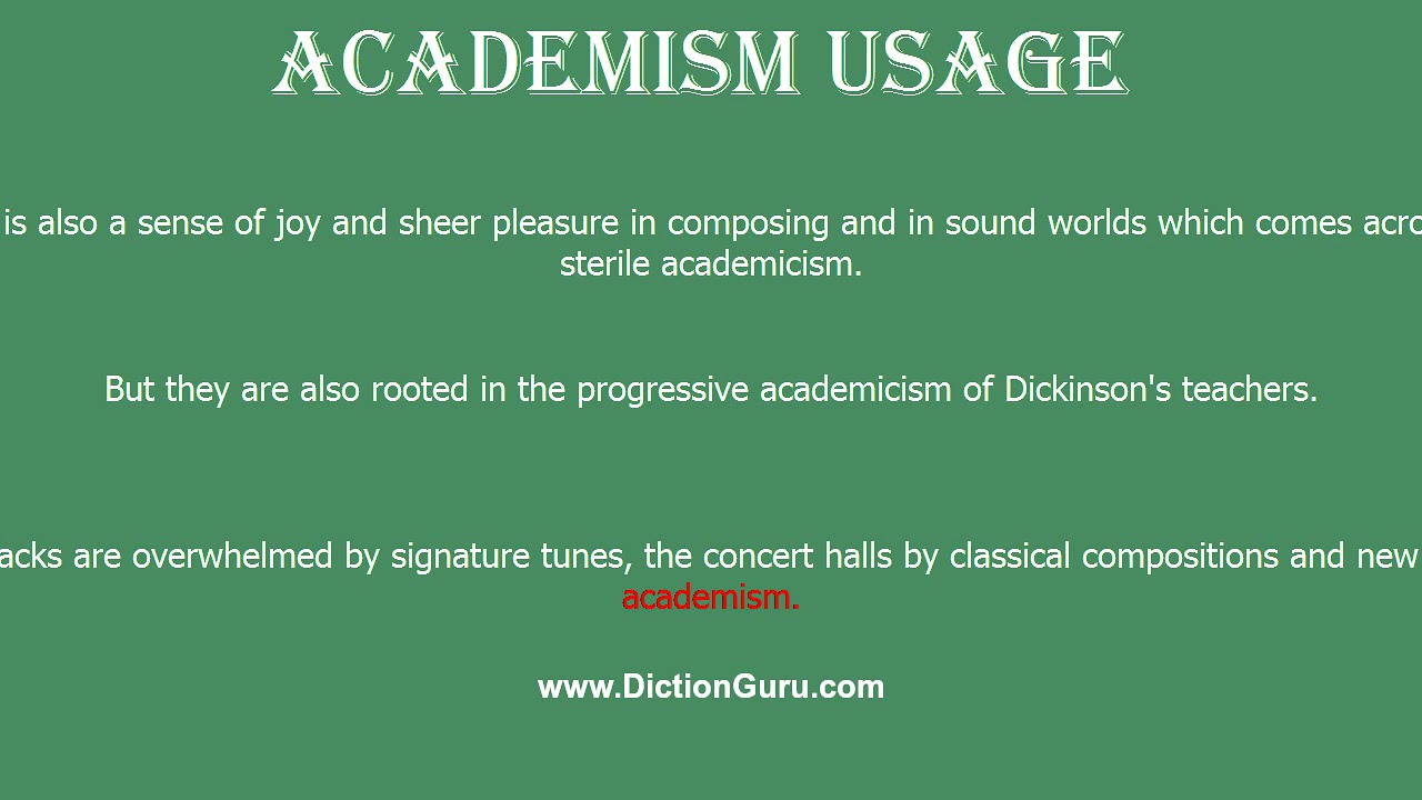academism: How to pronounce academism with Phonetic and Examples - YouTube