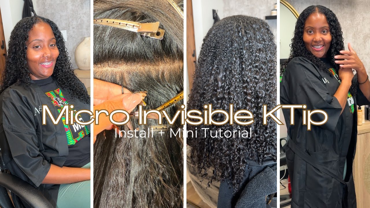 How to Install 22" Micro Invisible Ktip Extensions | www.HoustonExtensions.com - YouTube