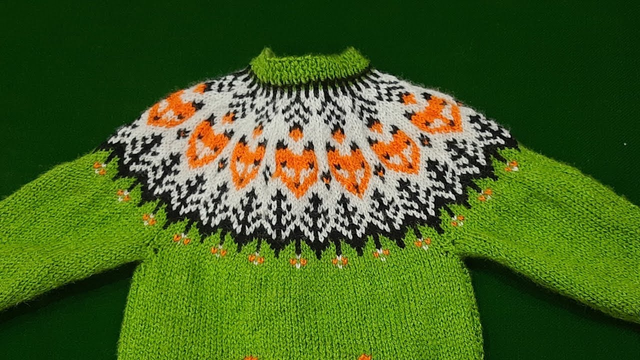 Colourful sweater design step-by-step - YouTube