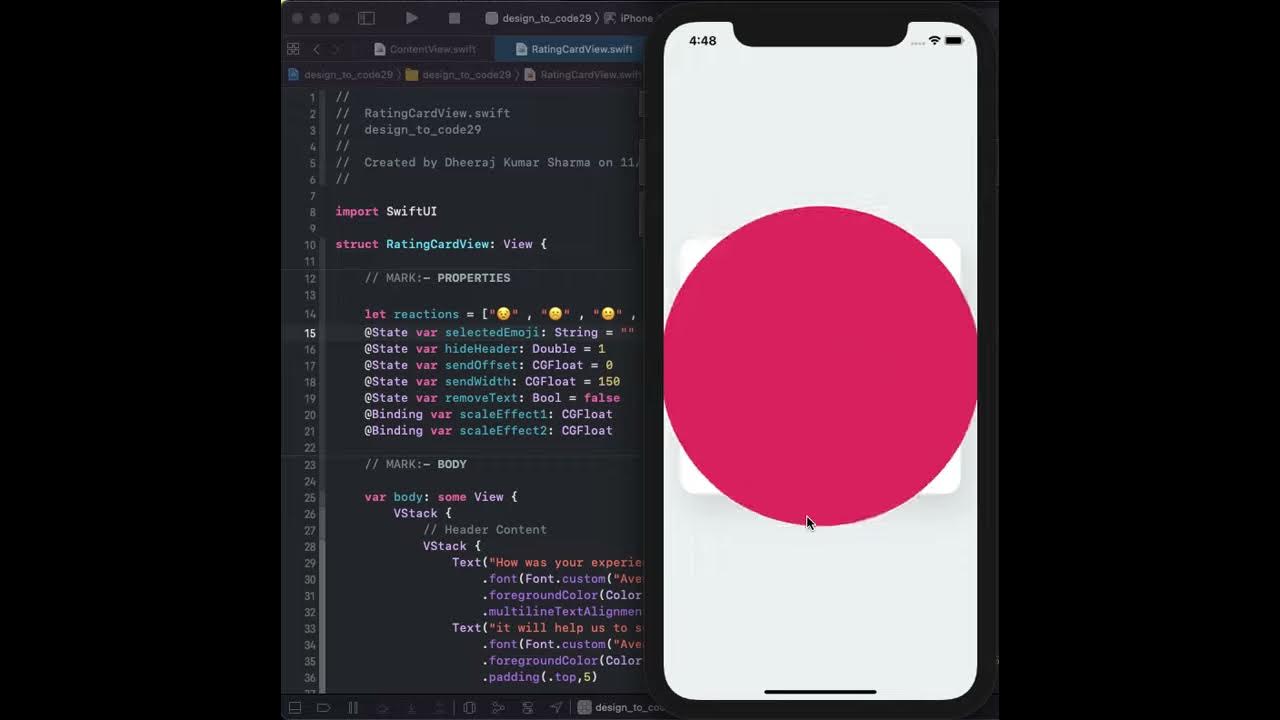 Rating View Concept using SwiftUI animations! - YouTube