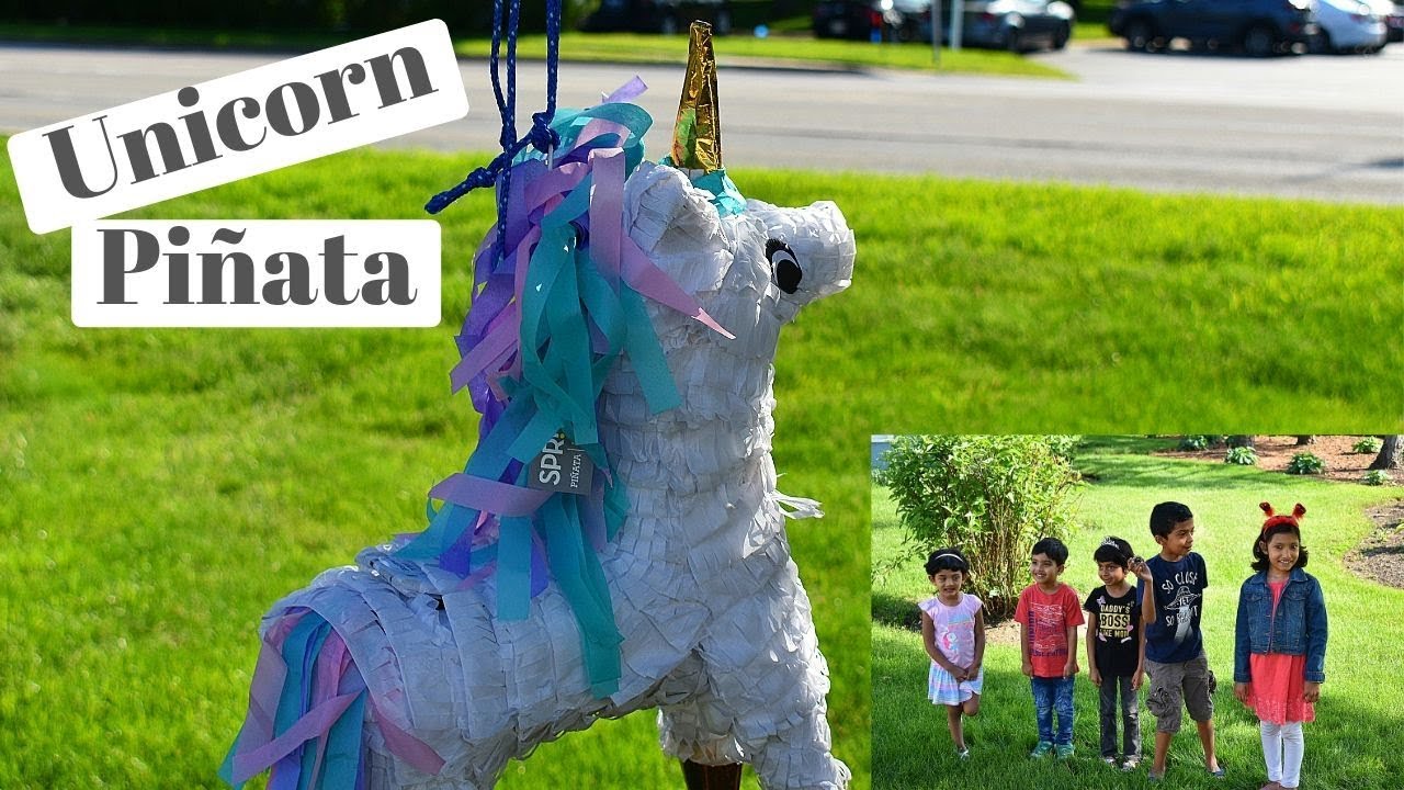 The coolest UNICORN PINATA! Birthday celebration with friends|| Fun ...