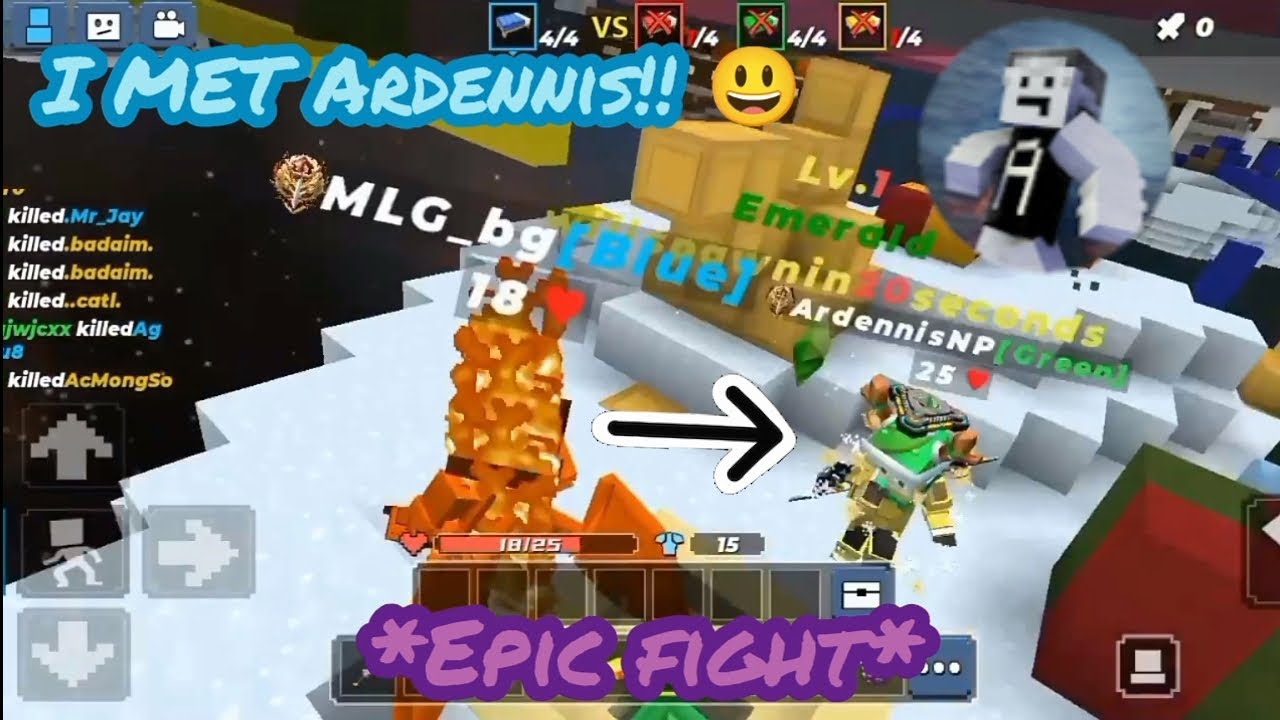 I MET @ardennisbridging9588 in bedwars!! *Epic fight* (Blockman Go ...