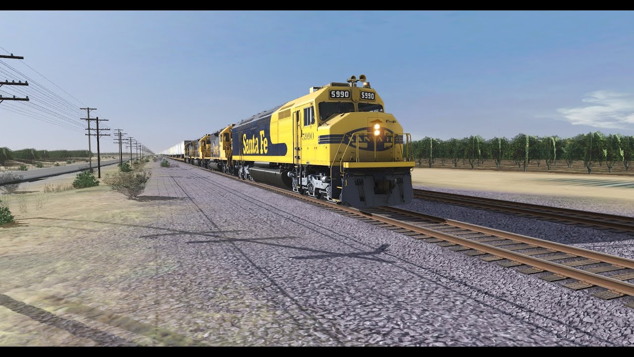Trainz Runby: ATSF Trailer Train On The Mojave Sub (TRS19 Test) - YouTube