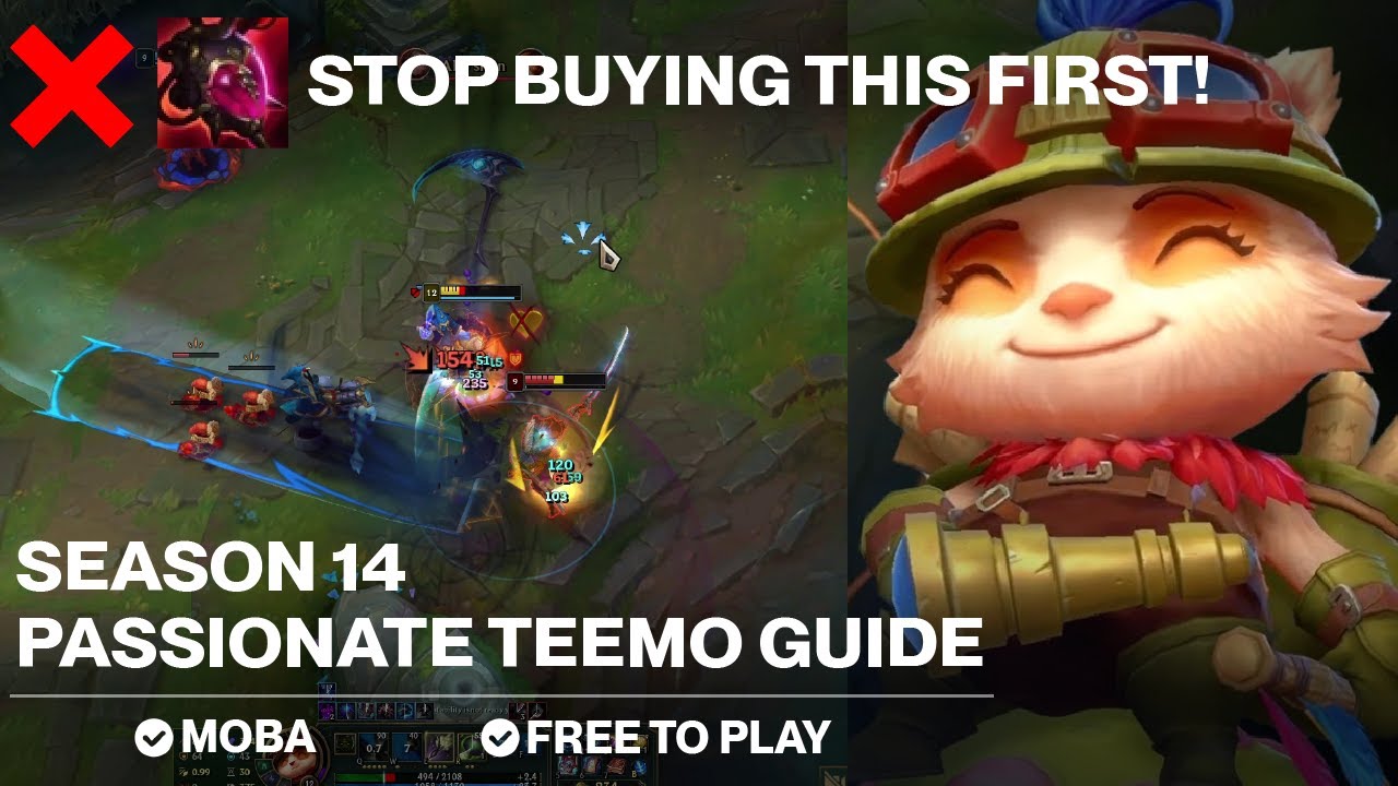 SEASON 14 PASSIONATE & COMPREHENSIVE TEEMO GUIDE! - YouTube