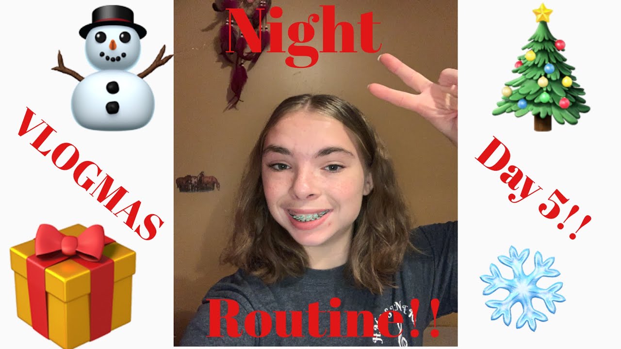 NIGHT ROUTINE!! (VLOGMAS day 5!!) - YouTube