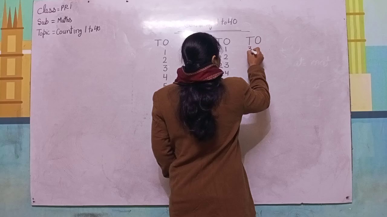 PP1 Maths counting 1 to 40 - YouTube