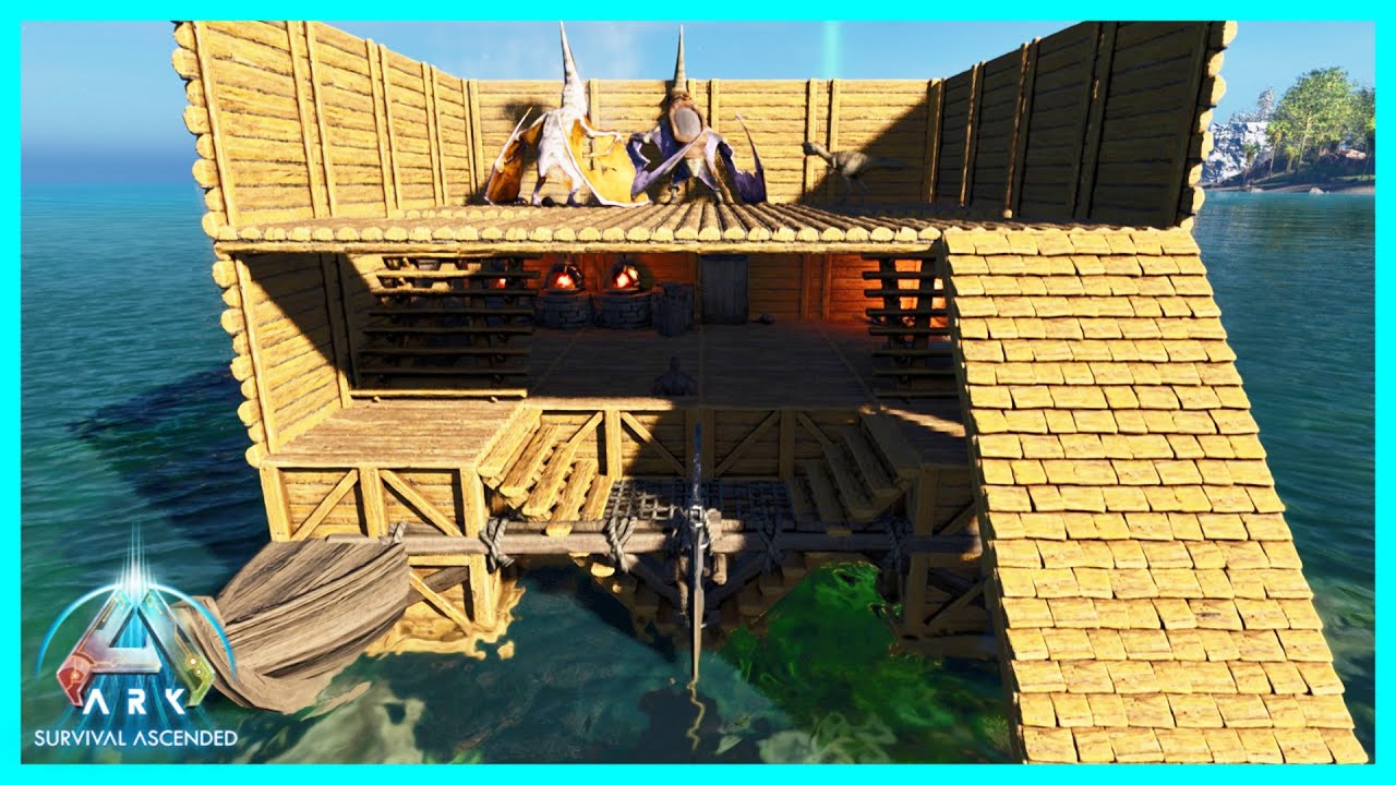 Building a House Boat and Moving - The Complete Ark Ascended EP 4 - YouTube