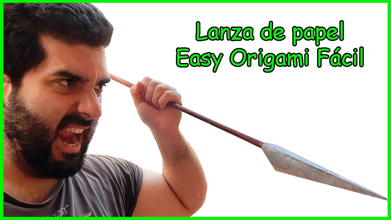 ⫸ Cómo hacer una LANZA de papel | Armas de Papiroflexia FÁCIL - YouTube