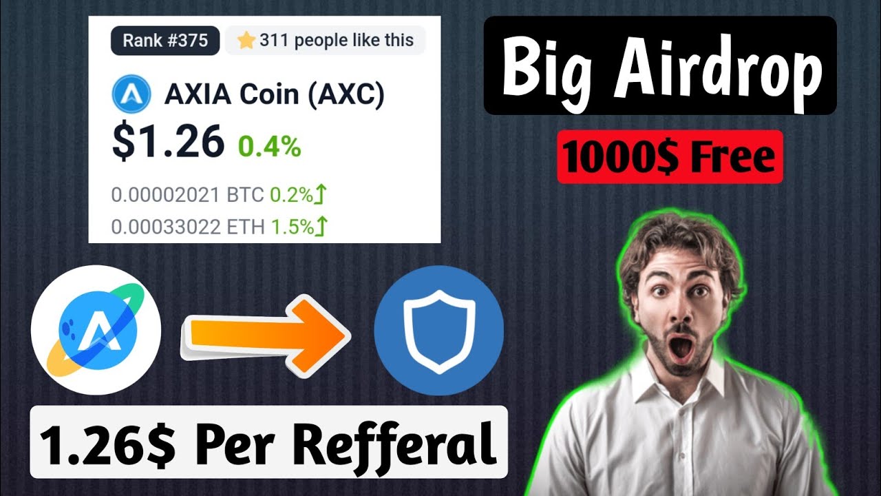 AXIA Coin Airdrop,Get Free 100$ For Everyone,1 AXIA Coin Per Refferal ...