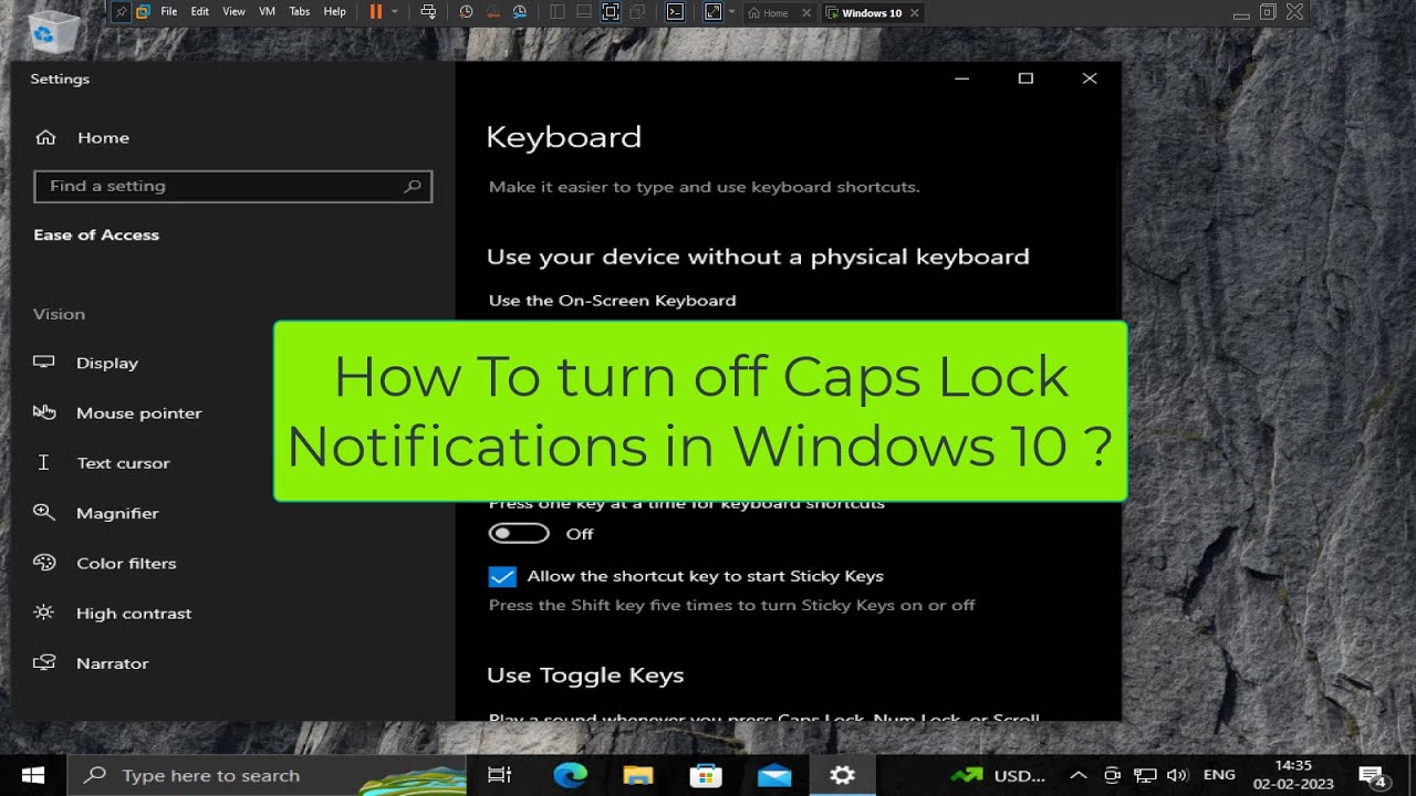How To turn off Caps Lock Notifications / Windows 11 / FixITKalia - YouTube