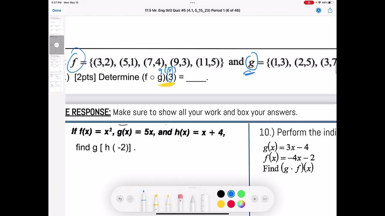 Composite Functions (ordered Pairs) - YouTube