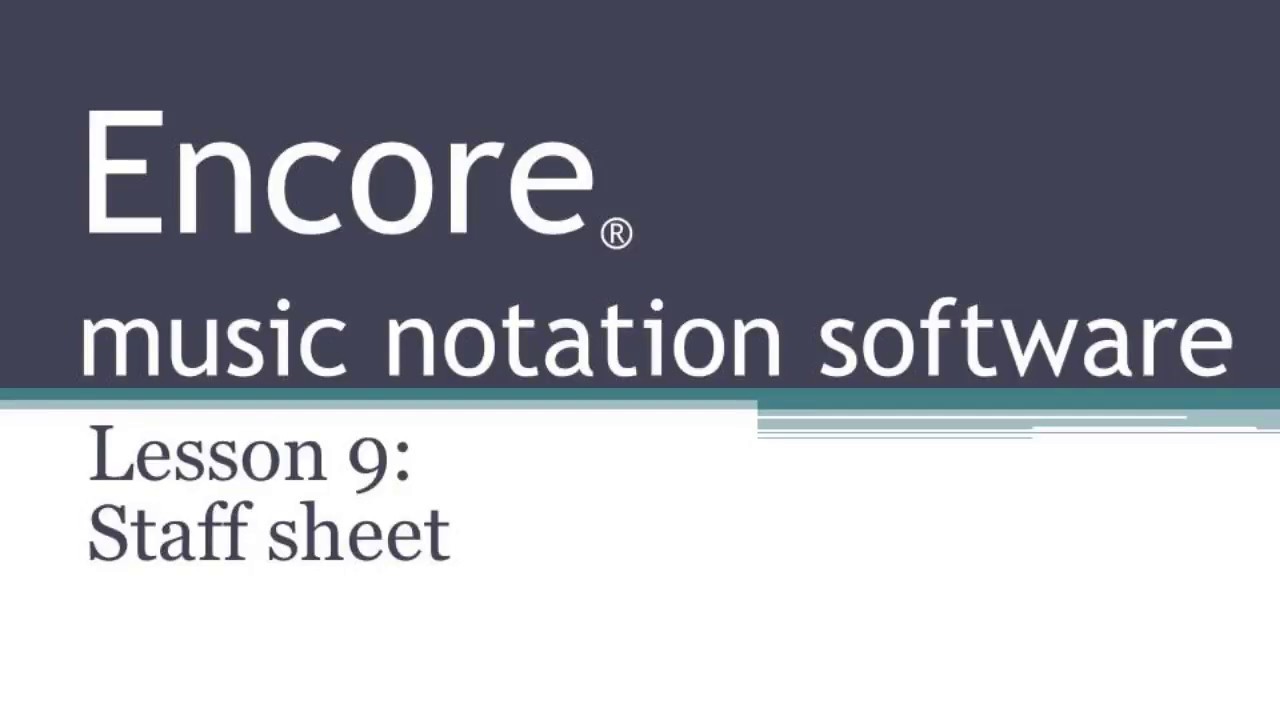 Encore tutorial -- Lesson 9 - YouTube