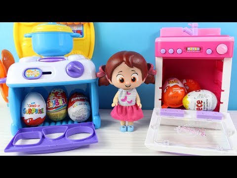 Niloya Heidi Clara Kinder Joy Toybox Yumurta Kinder Sürpriz Cece Smartt Yumurta Açıyorlar