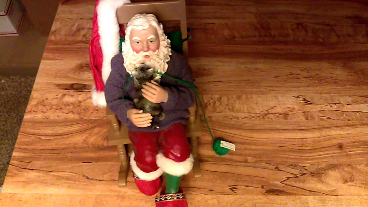 Santa in singing rocking chair - YouTube