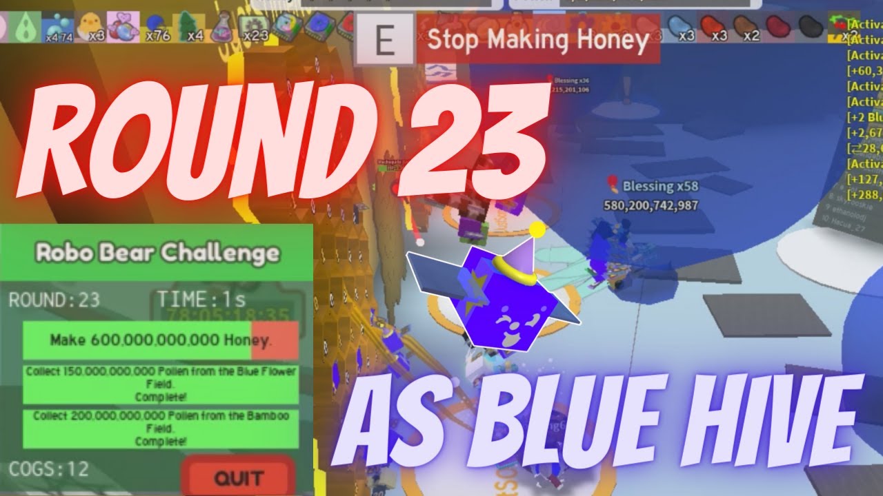 ROUND 23 AS A MACRO BLUE HIVE POSSIBLE??? | Bee Swarm Simulator - YouTube