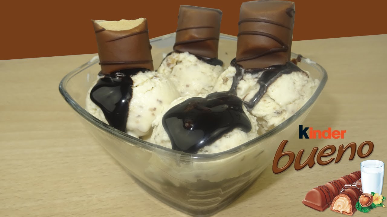 DELICIOSO HELADO DE KINDER BUENO ¡SIN HELADERA! | RECETA FÁCIL Y RÁPIDA ...