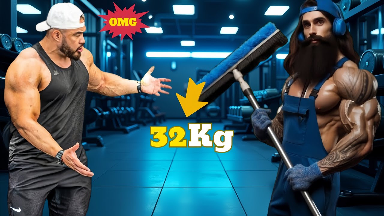 Elite Powerlifter Anatoly Uses 32kg Mop in the Gym | Pretends to Be a ...