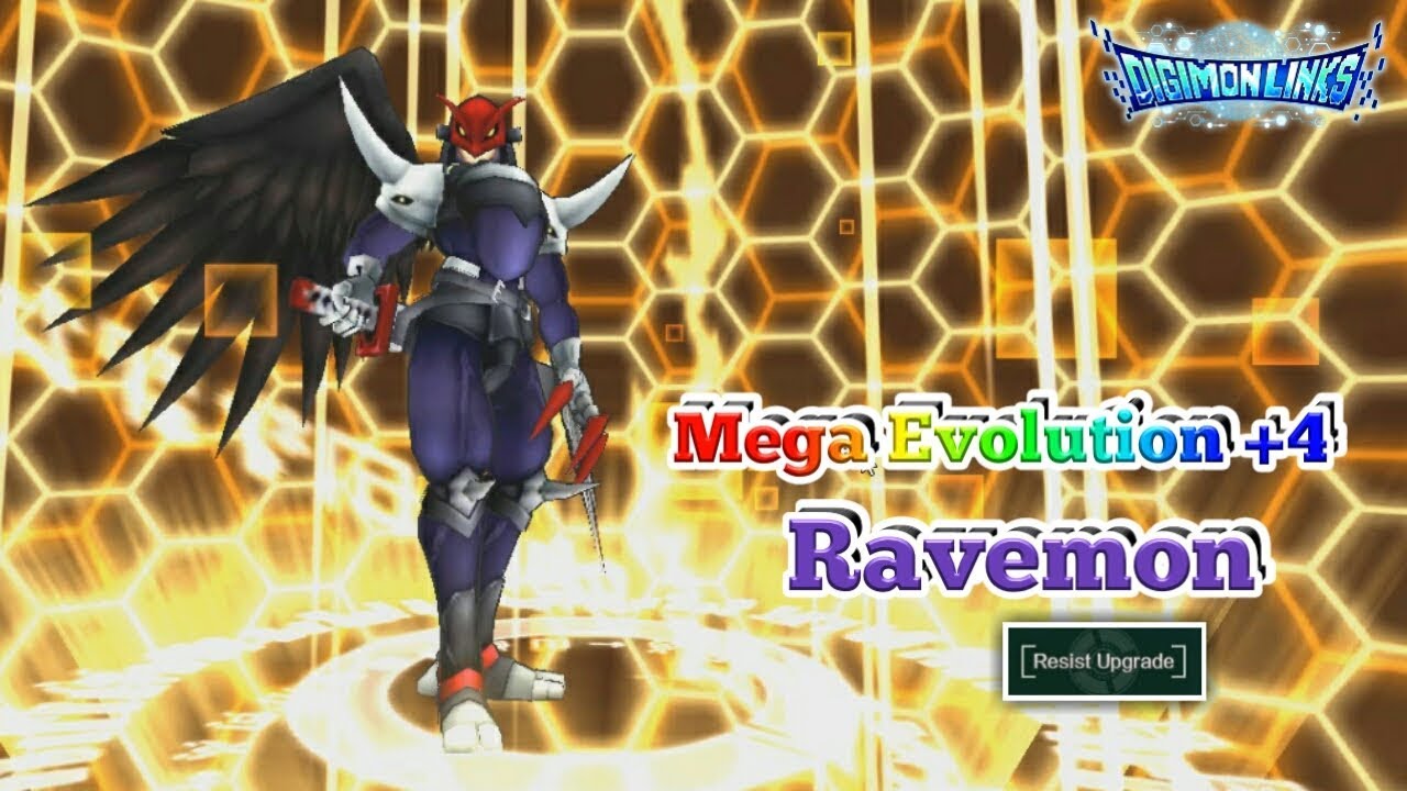 Digimon Links: Mega Evolution +4 Ravemon and Upgraded Light Resist ...