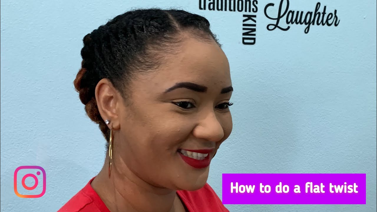 How To Do Flat Twist In Two - YouTube