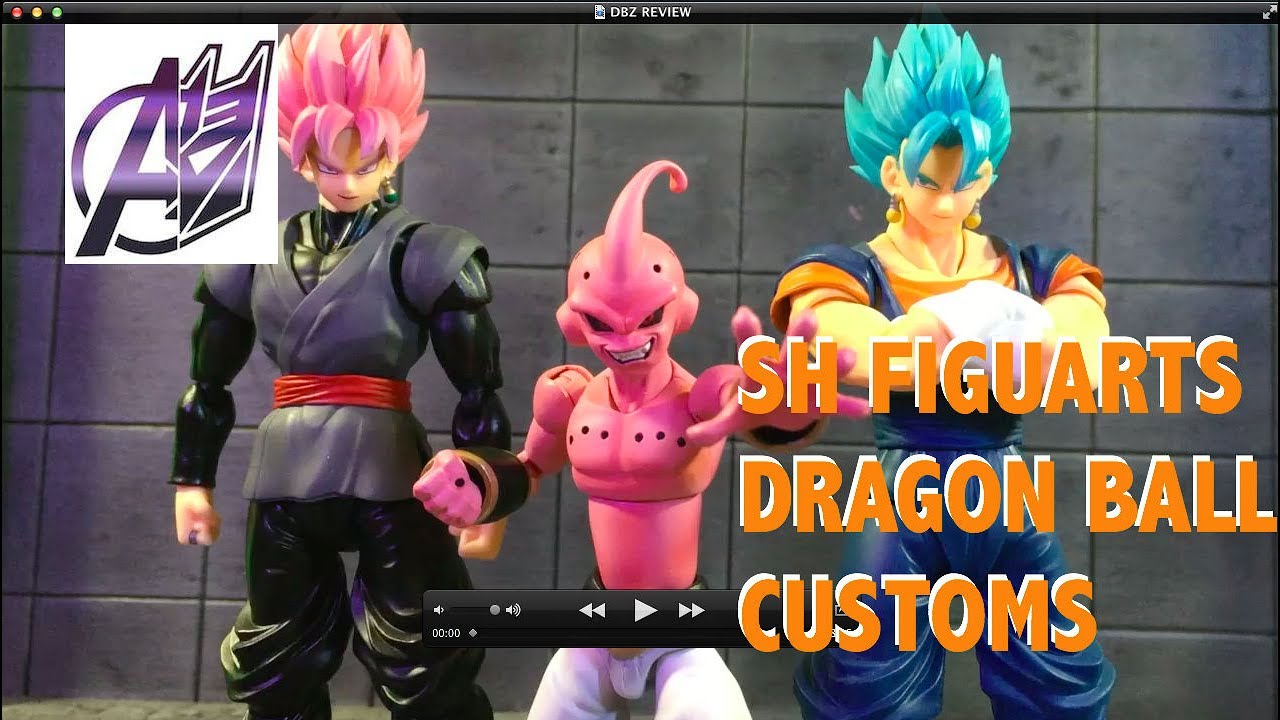 SH Figuarts CUSTOM KID BUU, VEGITO BLUE, & GOKU BLACK REVIEW - YouTube