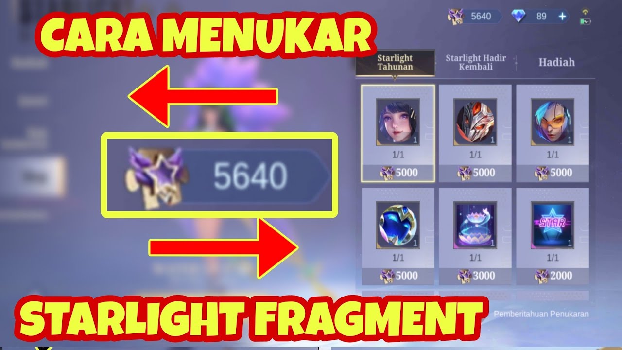 CARA MENUKARKAN STRALIGHT FRAGMENT DENGAN SKIN STARLIGHT DI STARLIGHT ...