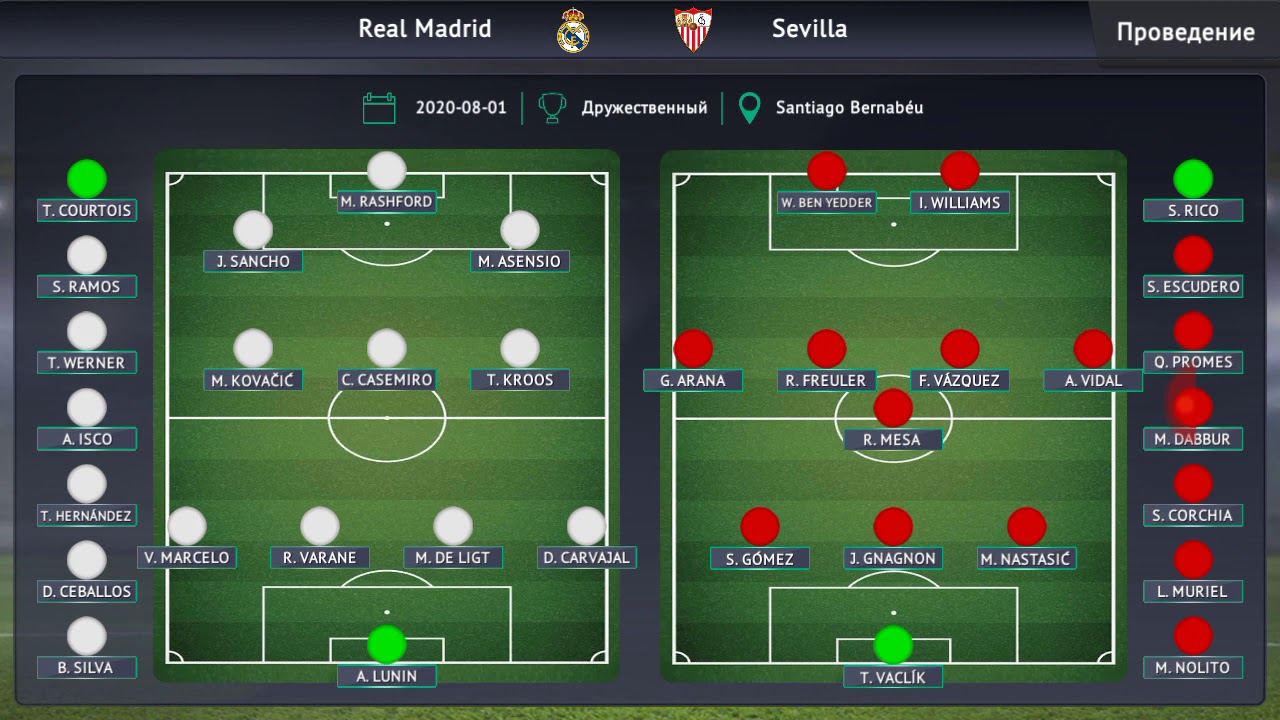 Soccer Manager 19! Gameplay! Real Madrid-Sevilla - YouTube