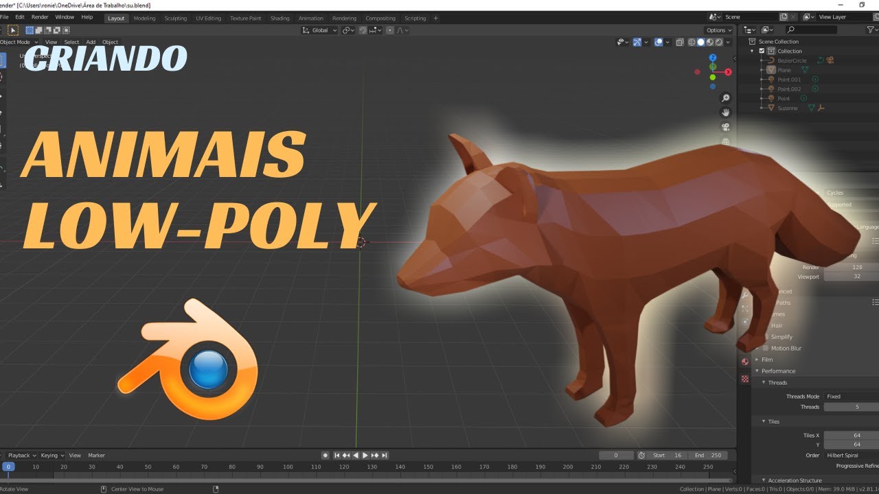 Criar Animais Lowpoly em Menos de 15 min - Tutorial Blender 2.8 - Low ...