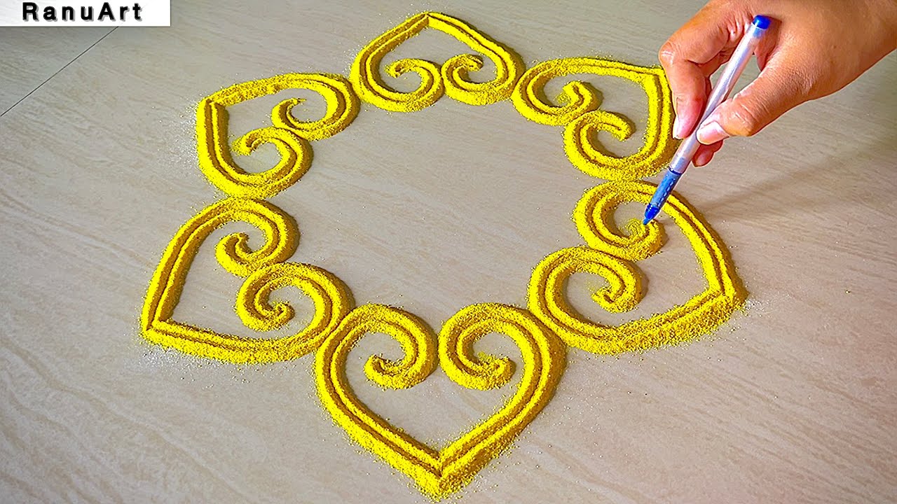 Easy & Beautiful Festival Rangoli Design 2025 | Trending Diwali Kolam ...