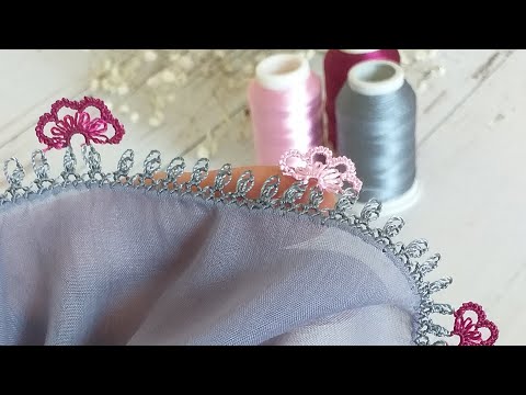 14)İĞNE OYASI SİNEK KANADI İLE TAM ÇEYİZLİK BİR MODEL/NEEDLELACE MODELS