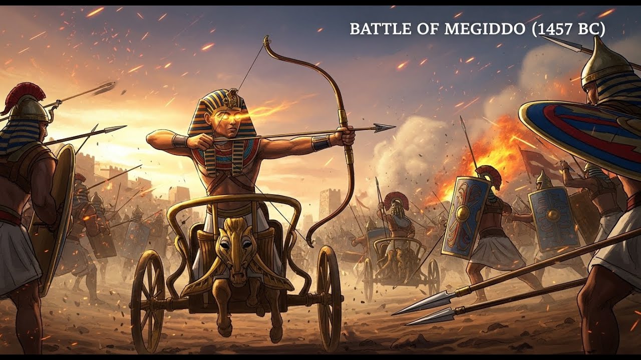 ⚔️ THE FIRST EVER BATTLE IN HISTORY! Battle of Megiddo (1457 BC) 😱🔥 ...