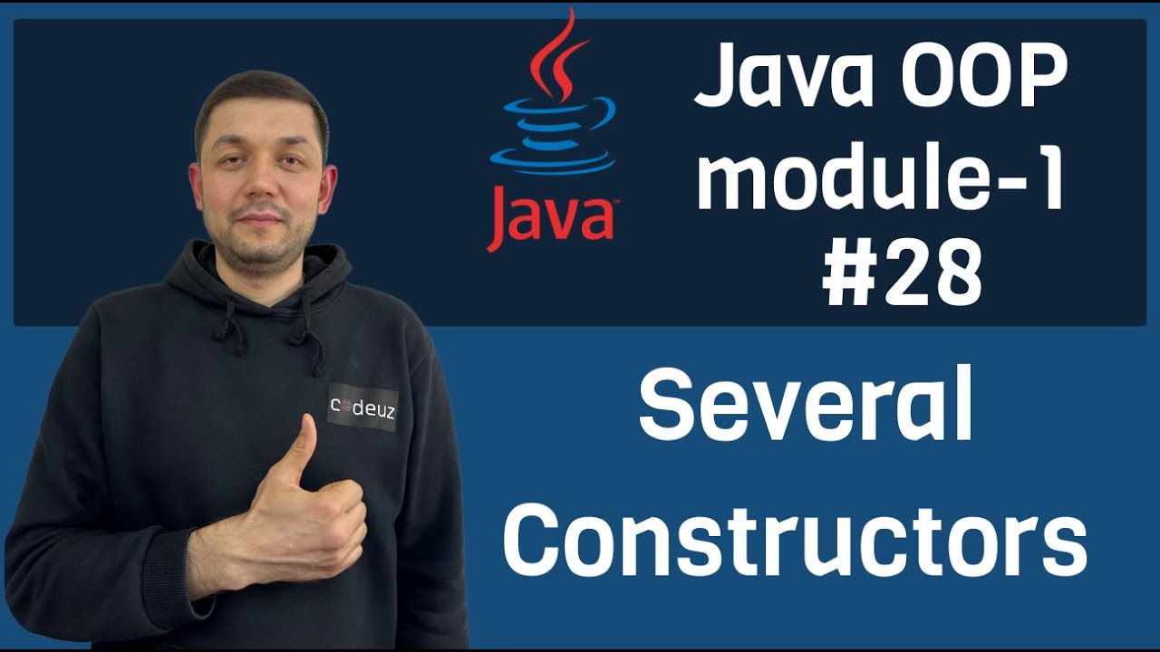 OOP darslari 28 - Several Constructors | bir nechta konstruktorlar | java konstruktor | online ...