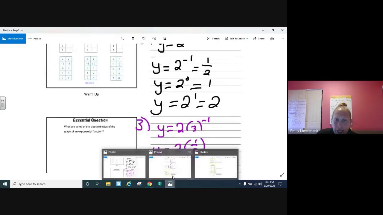 Logs and Expo Graphing - Expo Growth and Decay 3/30/2020 - YouTube