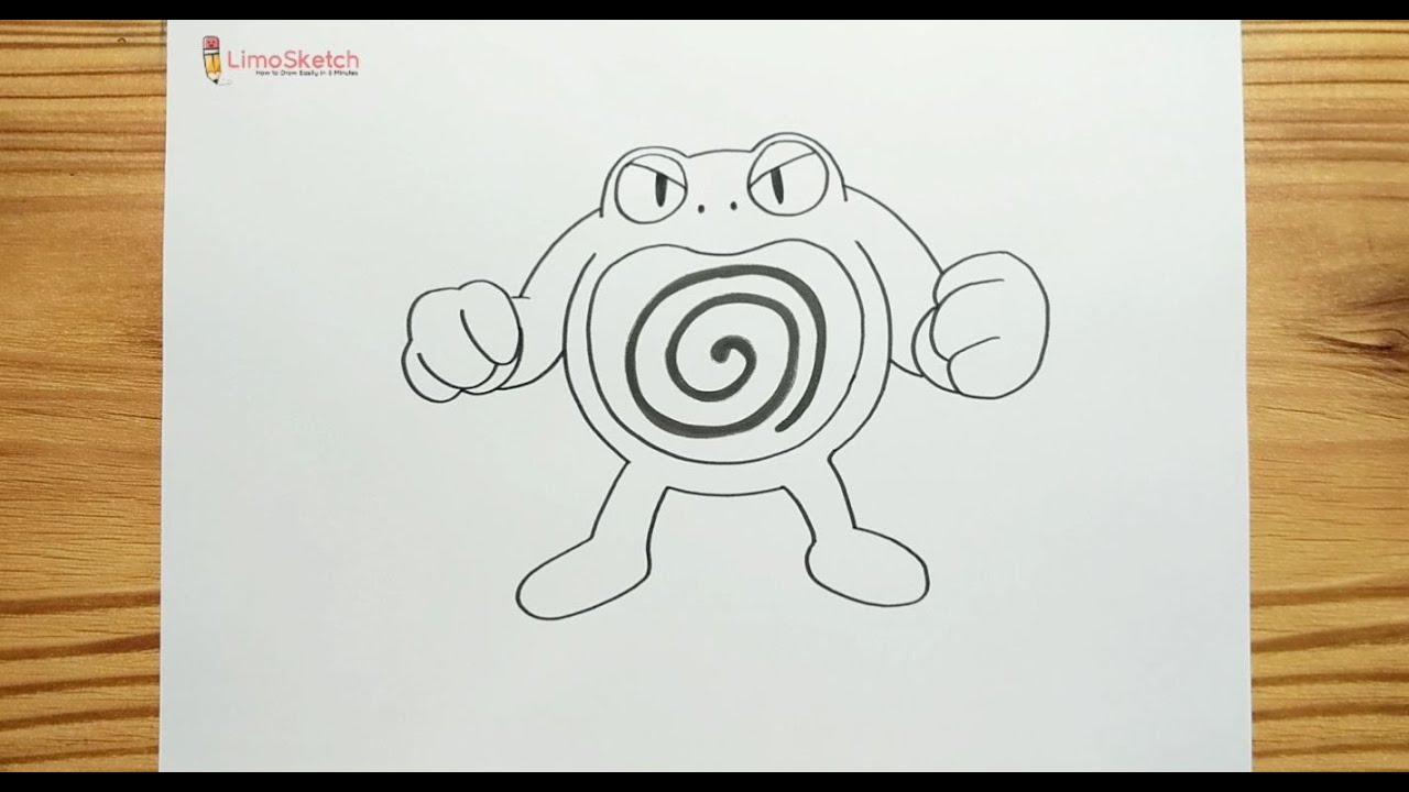 HOW TO DRAWING POLIWRATH - POKEMON - YouTube