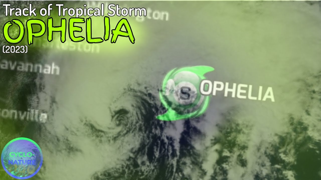 Track of Tropical Storm Ophelia (2023) - YouTube