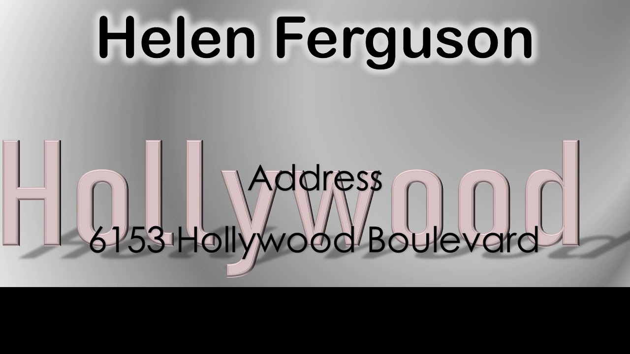Helen Ferguson How to pronounce Helen Ferguson Hollywood Actor from ...
