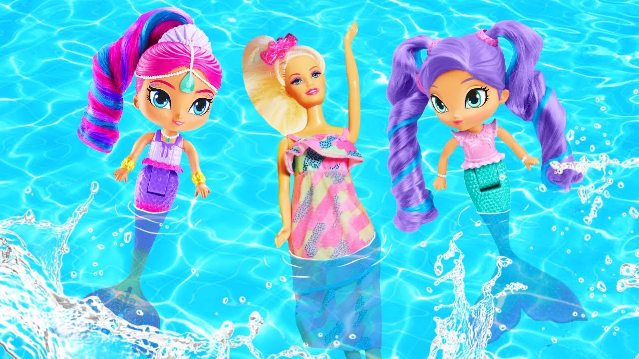 Barbie-nuket uima-altaassa - Barbie-merenneidot ja Barbie-nuket ...