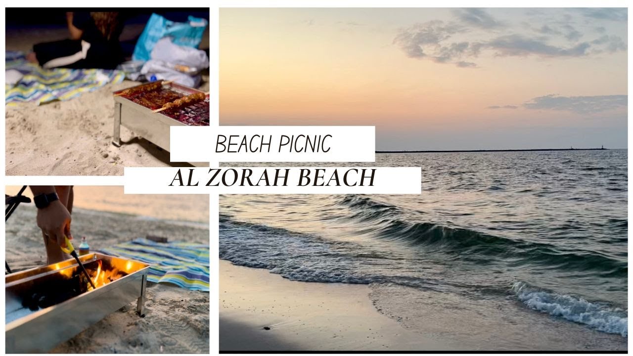 Al Zorah Beach, Ajman UAE | Beach Picnic | Spontaneous Date Night Vlog ...