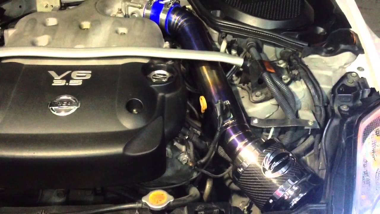 Nissan 350Z_Titanium Air Intake with Simota Carbon Air Filt - YouTube