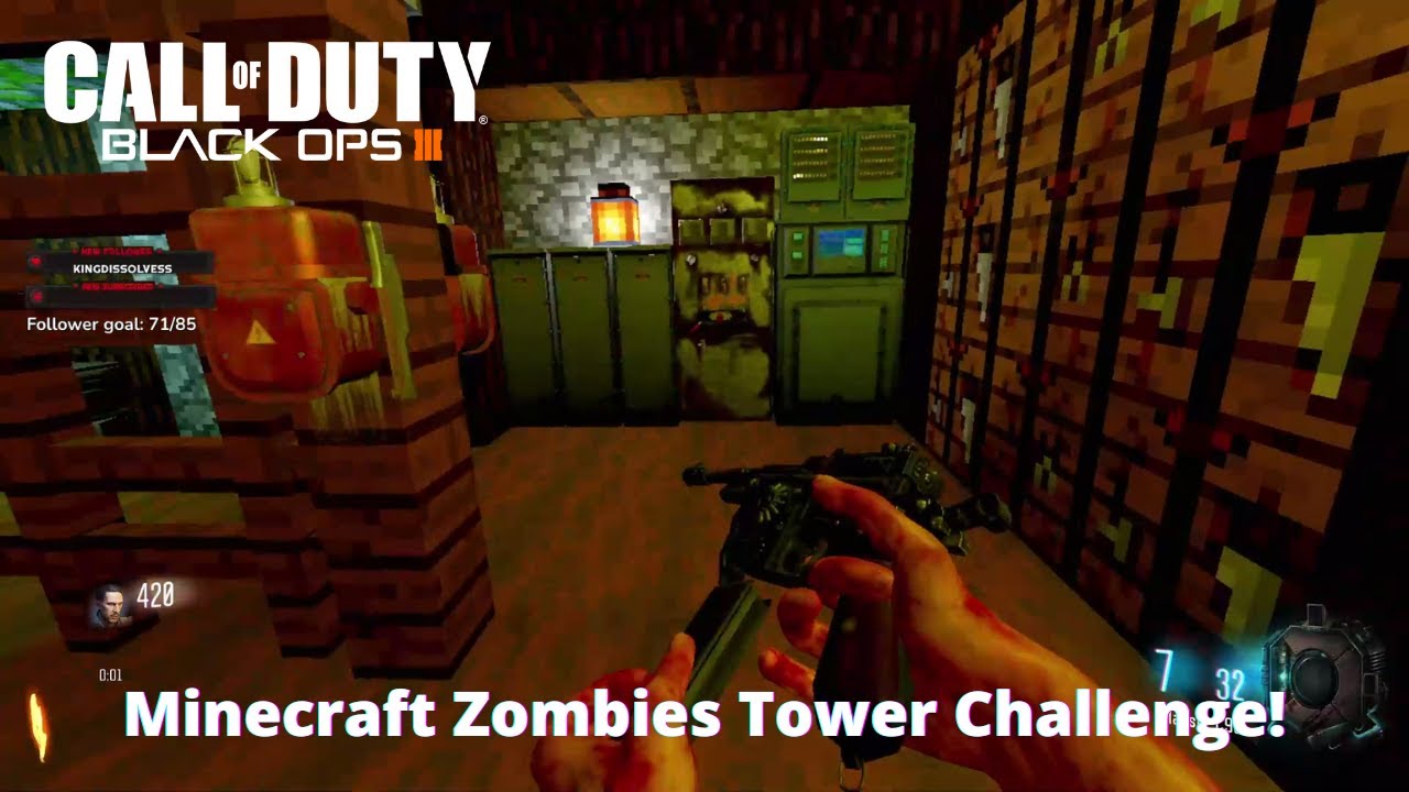 This Minecraft Zombies Tower Challenge is FUNNY! - BO3 Zombies Modded ...