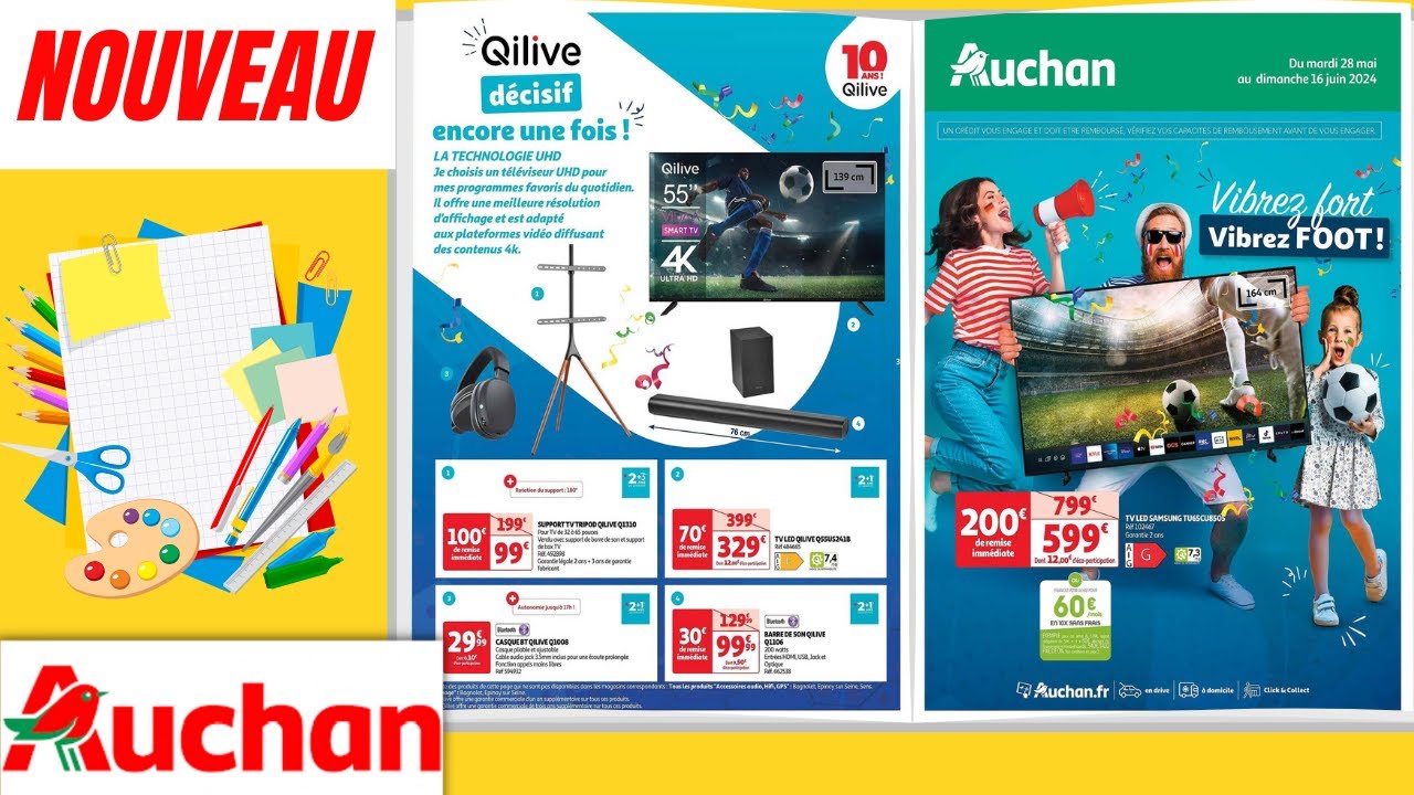 catalogue AUCHAN du 28 mai au 16 juin 2024 ⛔ HIGH TECH - FRANCE - YouTube