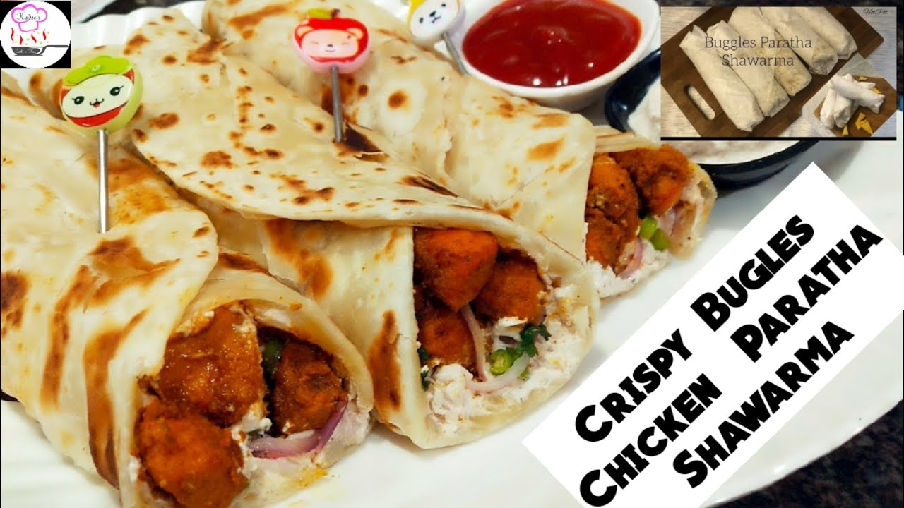 Crispy Chicken paratha roll / paratha shawarma || ചിക്കൻ പൊറോട്ട ഷവർമ ...