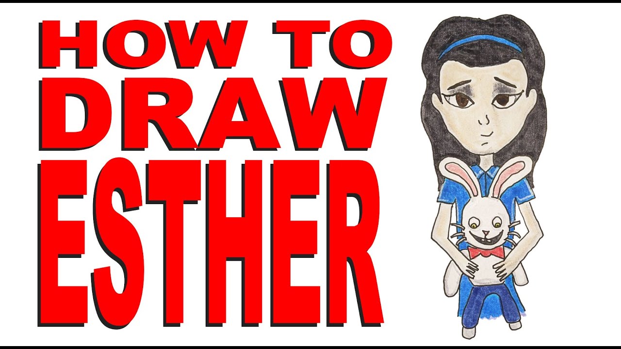 How to draw Esther (Mr. Hopps Playhouse) - YouTube