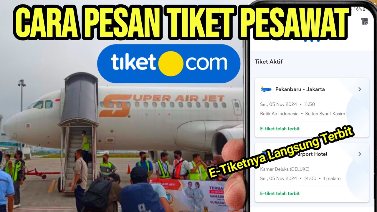 TUTORIAL CARA PESAN TIKET PESAWAT DI TIKET.COM UNTUK 2 ORANG TERBARU LANGSUNG TERBIT E-TIKET ...